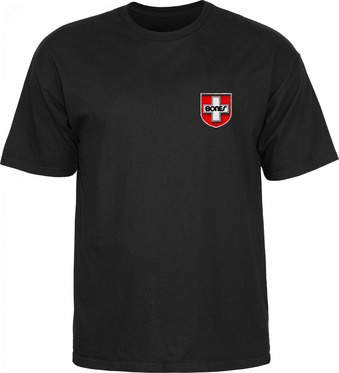 Bones Bearings Swiss Shield T-Shirt Black Photo #1 - Photo Gallery ...