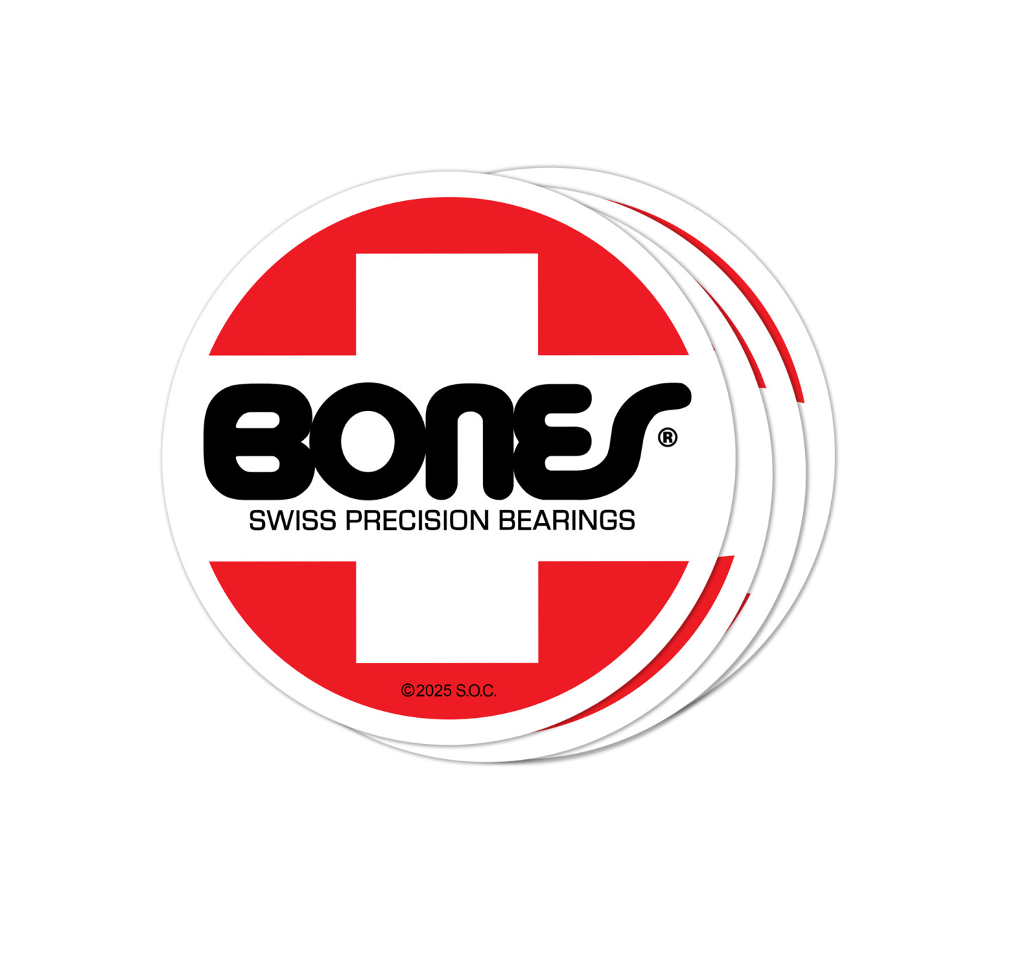 Bones® Bearings OG Swiss Circle 1.75" Sticker 20p Photo #1 - Photo ...